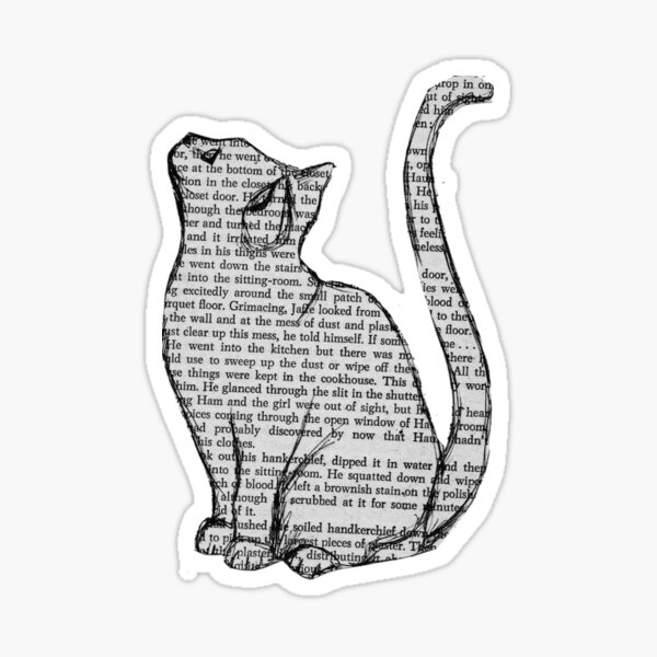 "Cat With Words" Sticker by hayleycross | Redbubble