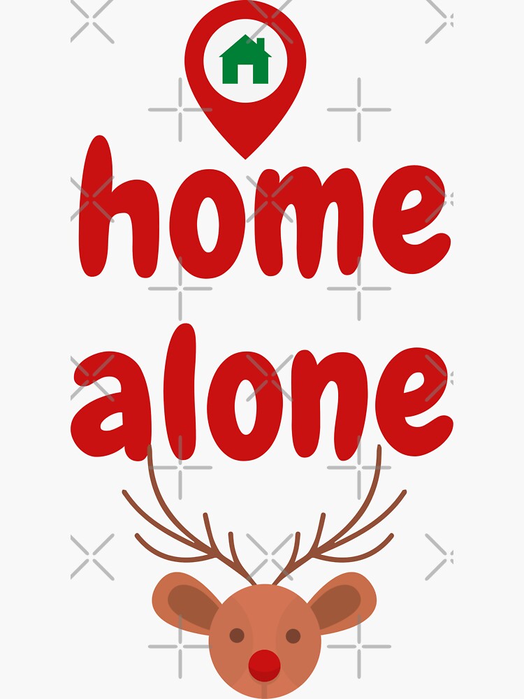 " HOME ALONE !" Sticker for Sale by MMCore | Redbubble