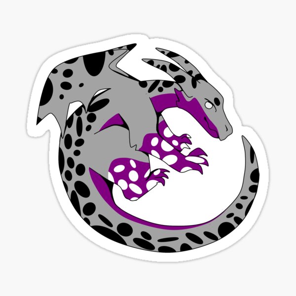 "Subtle ace pride dragon" Sticker for Sale by dragon-swamp | Redbubble