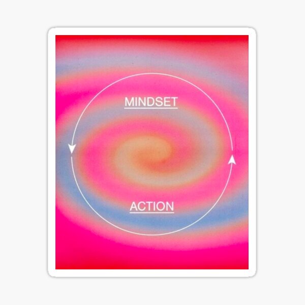 "Mindset, action" Sticker for Sale by LucienStore | Redbubble
