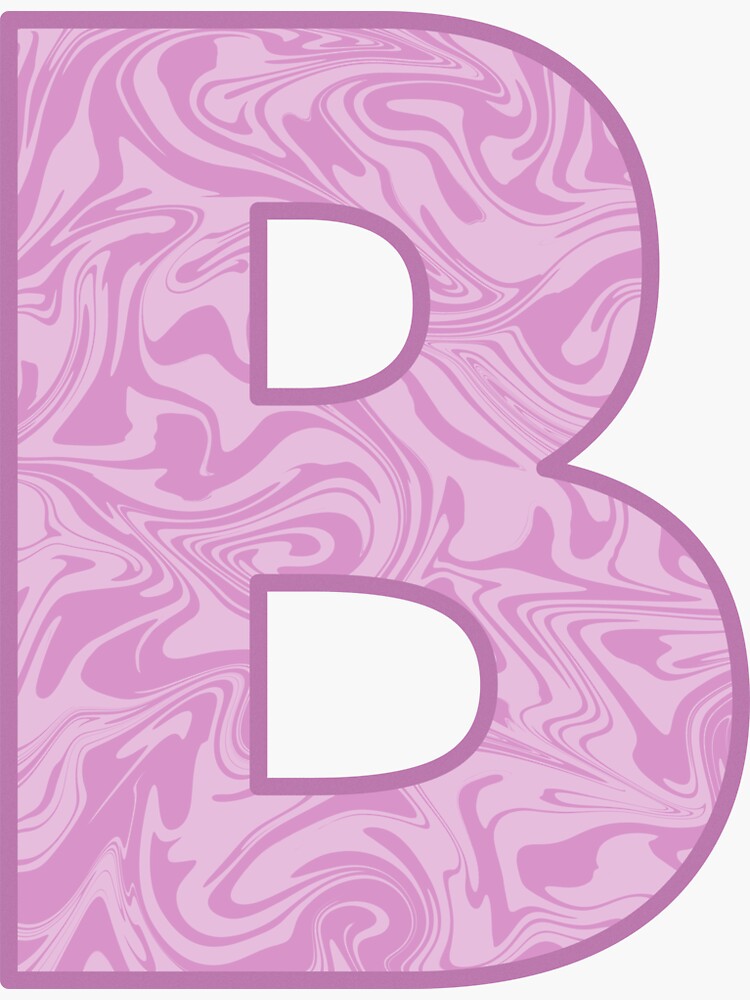 "Pink Marble Monogram B" Sticker for Sale by TheMonogramShop | Redbubble