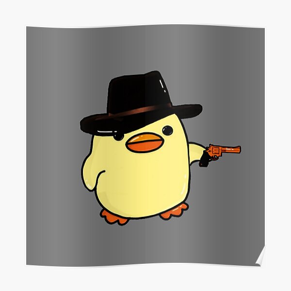 "Duck With gun" Poster for Sale by Funandchic | Redbubble