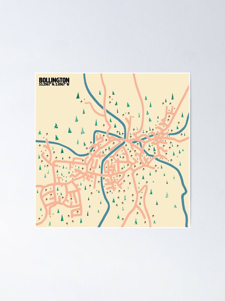 "BOLLINGTON | MAP" Poster for Sale by axelle1410 | Redbubble