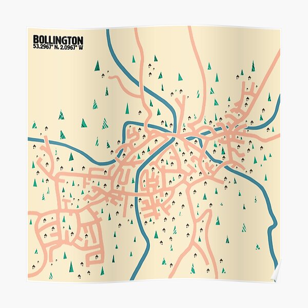 "BOLLINGTON | MAP" Poster for Sale by axelle1410 | Redbubble