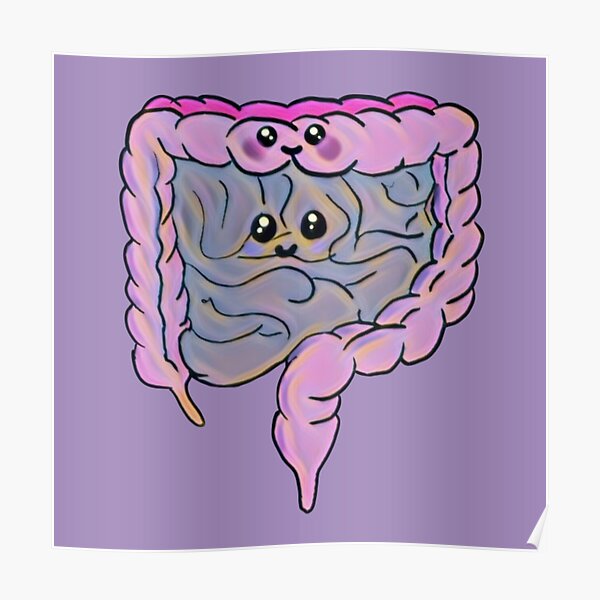 "Cute intestines " Poster for Sale by Tamm-art | Redbubble