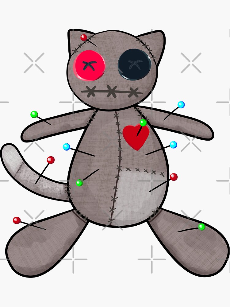 "Voodoo Cat " Sticker for Sale by kilkennycat | Redbubble