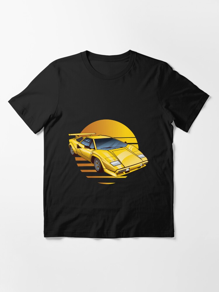 "Yellow Lamborghini Countach" T-shirt for Sale by MiTs-Design ...