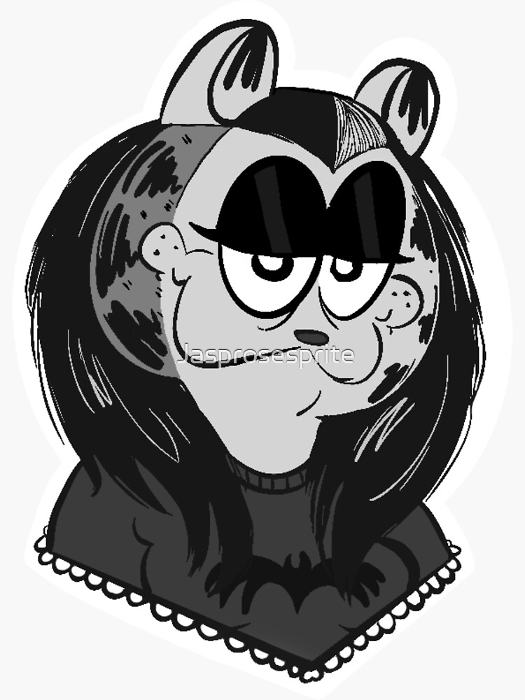 "Goth Garfield" Sticker for Sale by Jasprosesprite | Redbubble