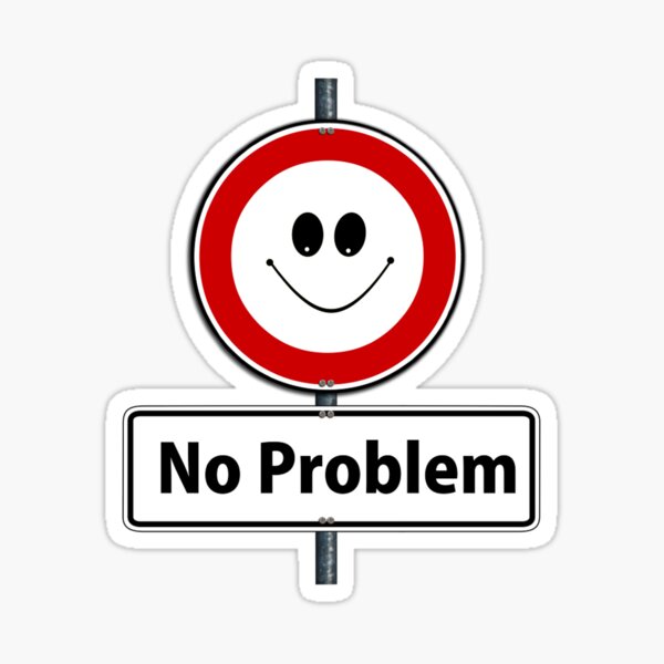 "No Problem Logo" Sticker for Sale by BerryCats | Redbubble