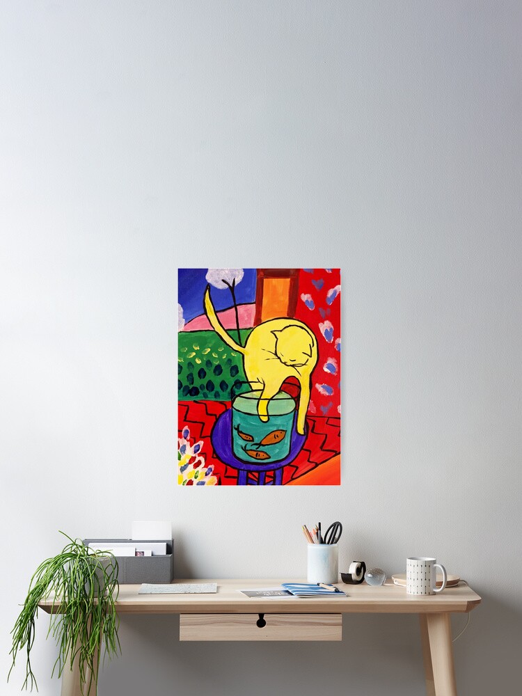 "Cat With Red Fish by Henri Matisse - Vintage Art" Poster for Sale by ...