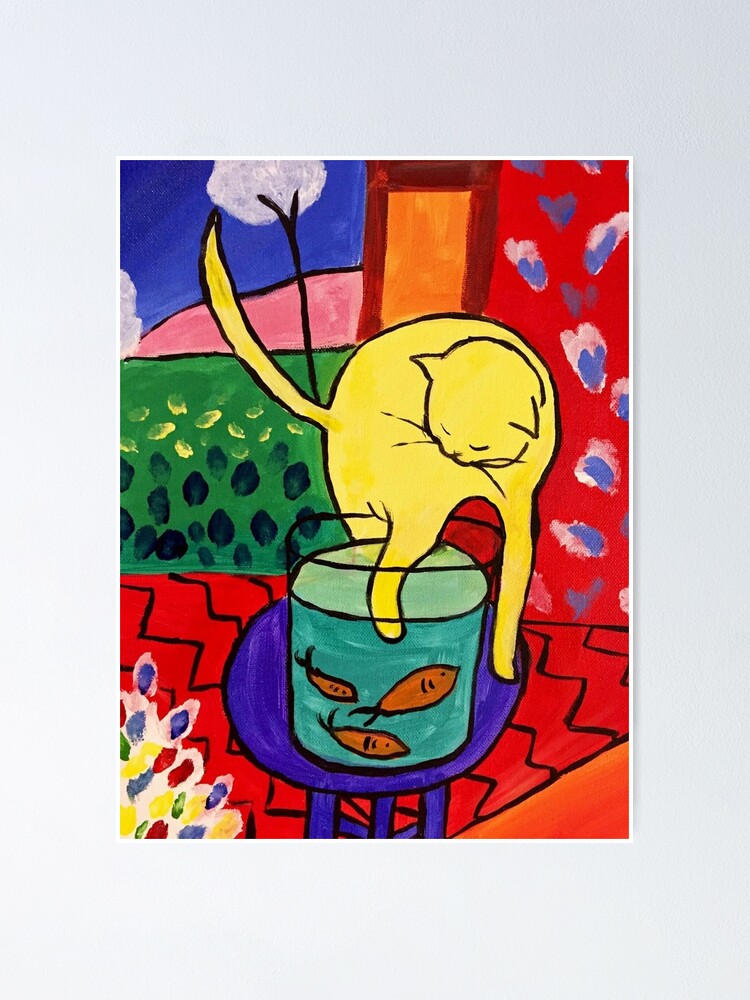 "Cat With Red Fish by Henri Matisse - Vintage Art" Poster for Sale by ...