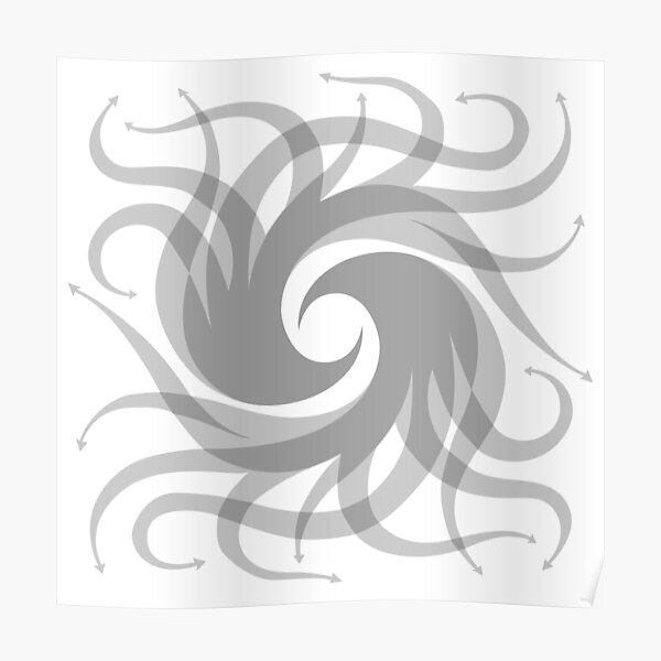 "Hydra Squid Spirals" Poster by davidyarb | Redbubble
