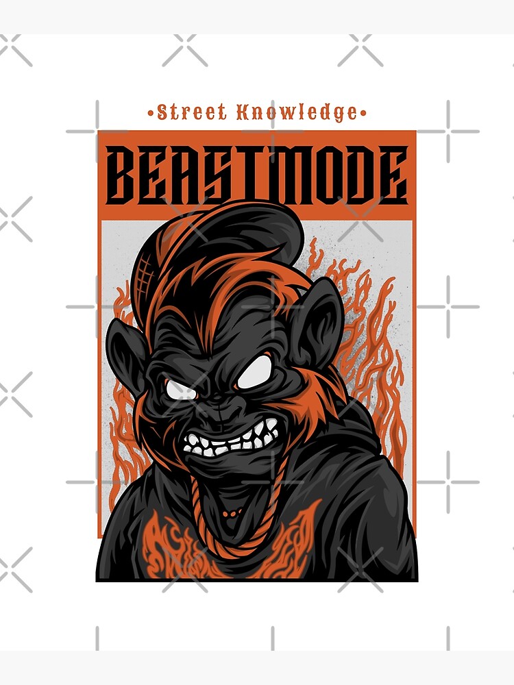 "Beast Mode Hip Hop Art" Poster for Sale by TheHillSpruce | Redbubble