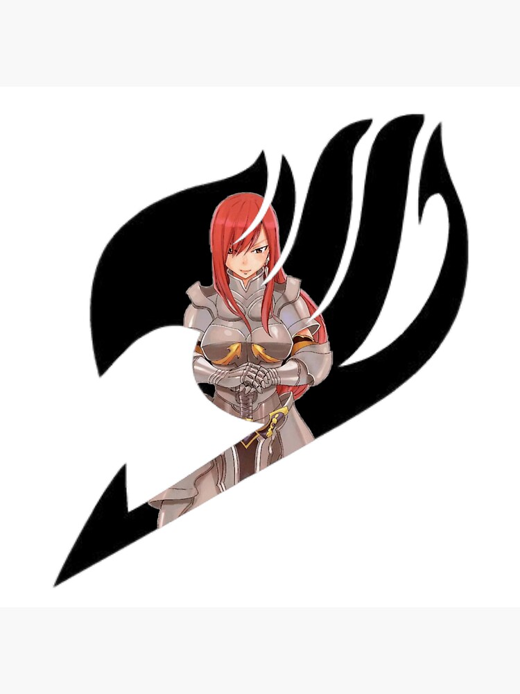 "Fairy Tail Erza armor logo" Sticker for Sale by little-redshore ...