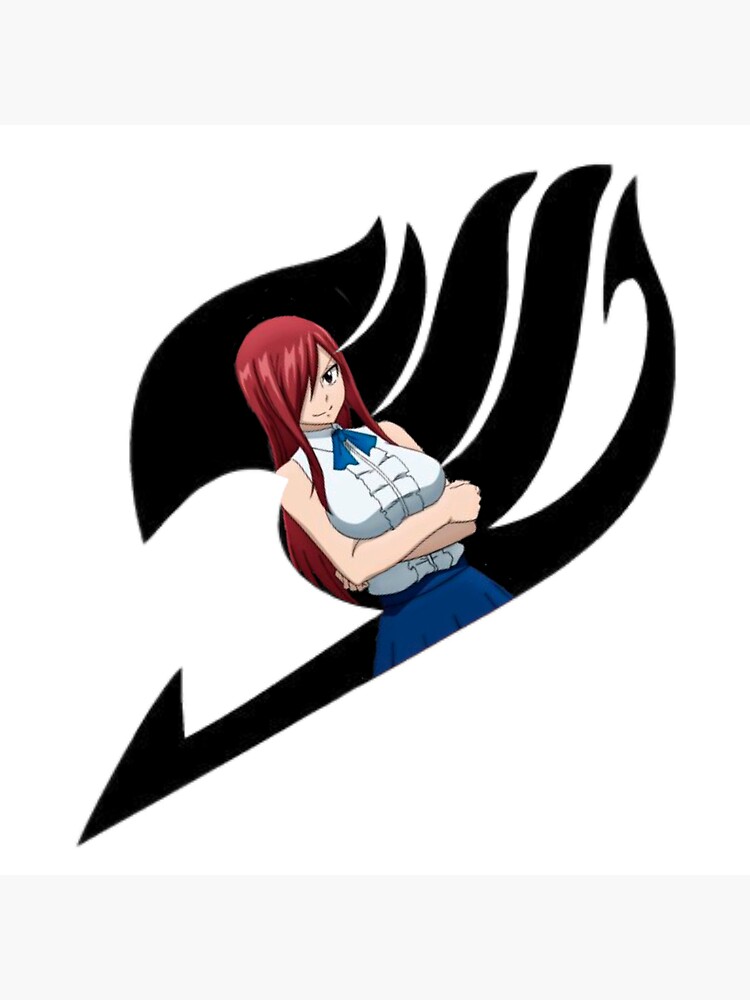"Fairy Tail Erza basic logo" Sticker for Sale by little-redshore ...