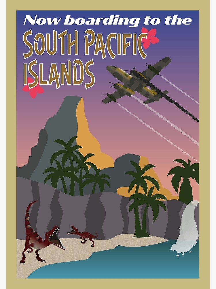 South Pacific Islands - Vintage Travel Poster Premium Matte Vertical ...