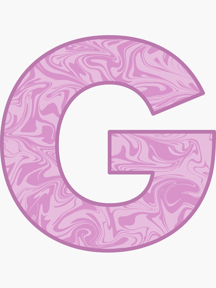 "Pink Marble Monogram G" Sticker by TheMonogramShop | Redbubble