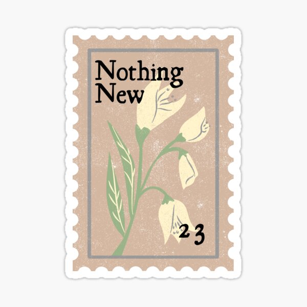 "Nothing New Stamp & Track number" Sticker for Sale by popvibex | Redbubble