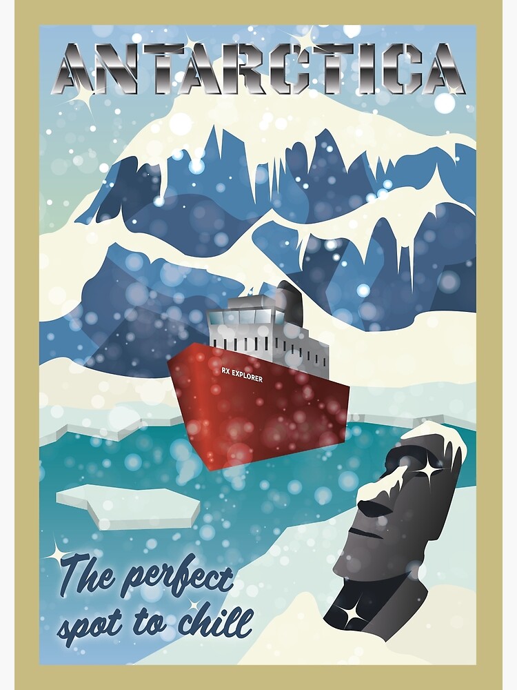 "Antarctica - Vintage Travel Poster" Poster by ToddRDesign | Redbubble