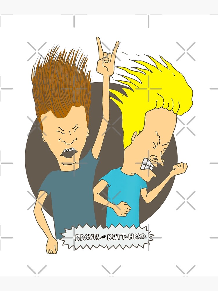 "Beavis and Butthead / Rock On Faded Portrait Graphic/ Rock On Portrait ...