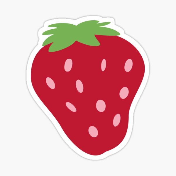"Sweet and Tasty Pink Strawberry" Sticker for Sale by V3Bro | Redbubble