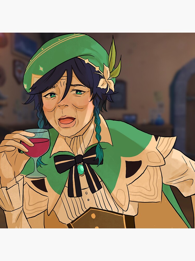 "Venti meme" Sticker by MiselTeddy | Redbubble