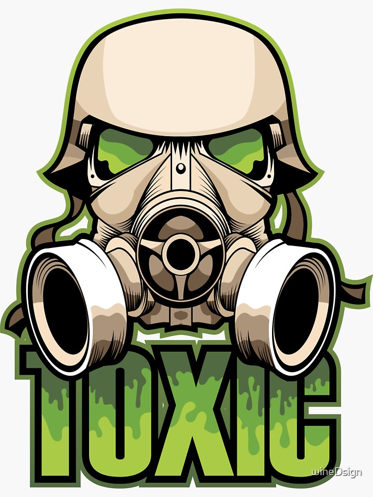 "Toxic" Sticker for Sale by wineDsign | Redbubble