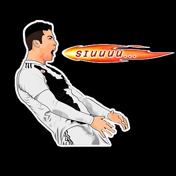 "Siuuu Cristiano ronaldo funny " Sticker for Sale by sizamix | Redbubble