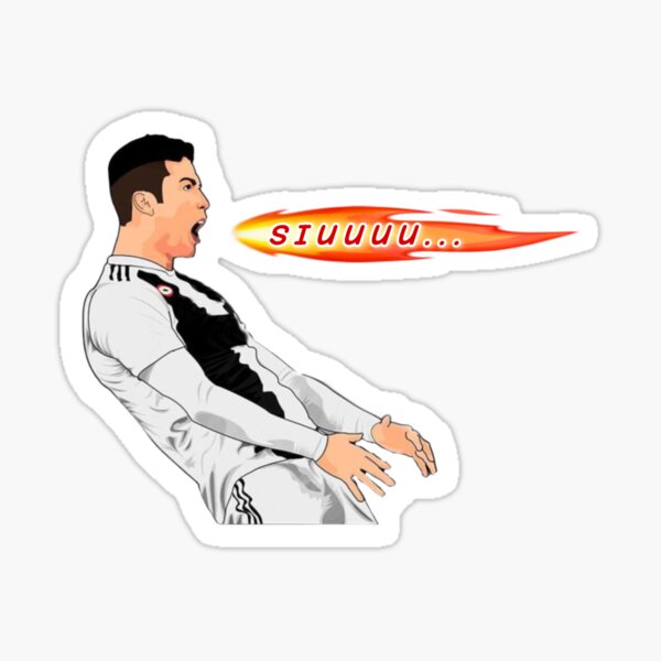 "Siuuu Cristiano ronaldo funny " Sticker for Sale by sizamix | Redbubble