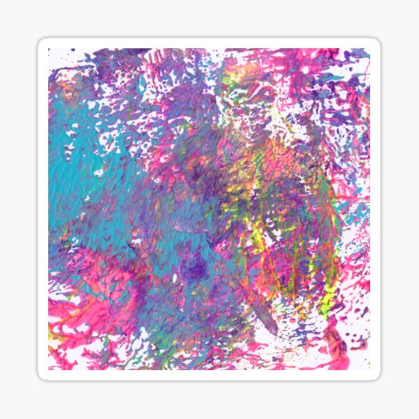 "Bold Rainbow Paint Splatter with Bright Girly Colors" Sticker by ...