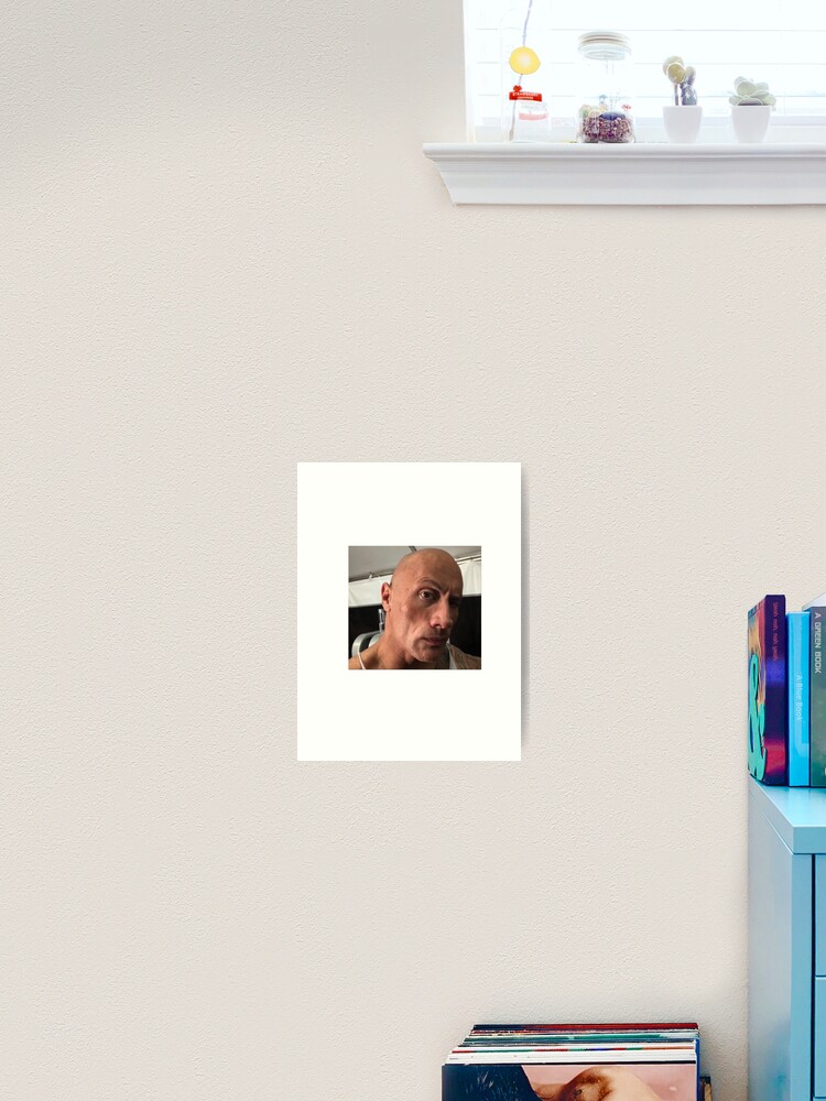 "Dwayne The Rock Johnson eyebrow raise meme" Art Print for Sale by ...