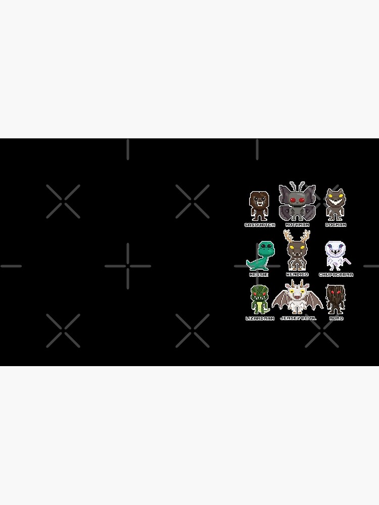 "8-Bit Cryptid Monsters - Cute Sasquatch, Mothman, Dogman, Nessie ...
