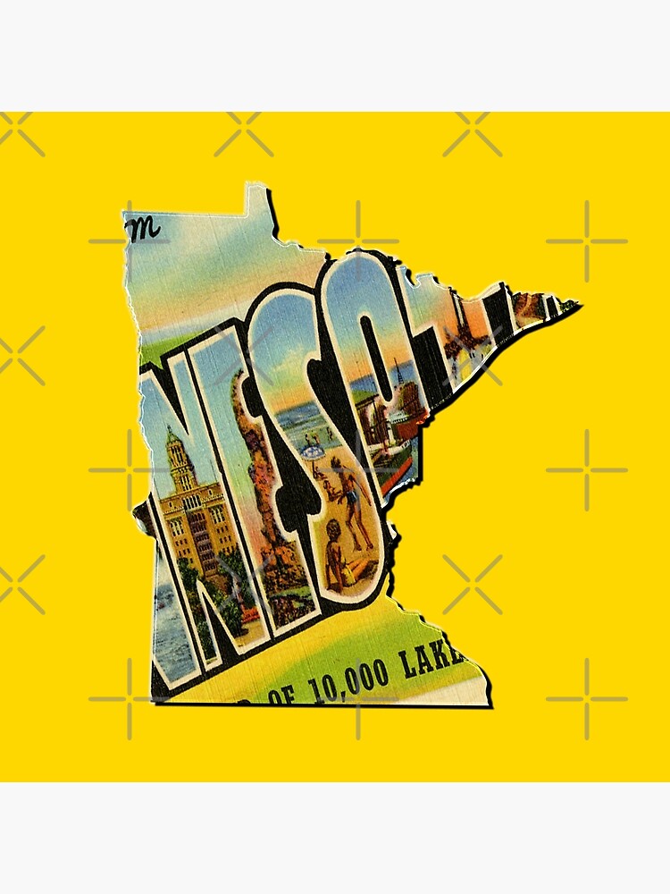 "Vintage And Retro Of Minnesota State Map With Vintage comics Page Name ...