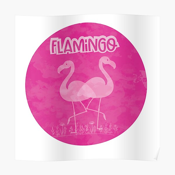 "flamingo youtuber Sticker" Poster for Sale by MH-COLORS | Redbubble