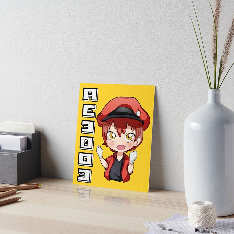 "Chibi Red Blood Cell" Art Board Print by momotan | Redbubble