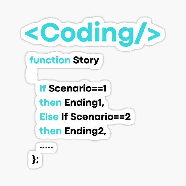 "Funny Coding Design" Sticker for Sale by Cute-Jory-Store | Redbubble