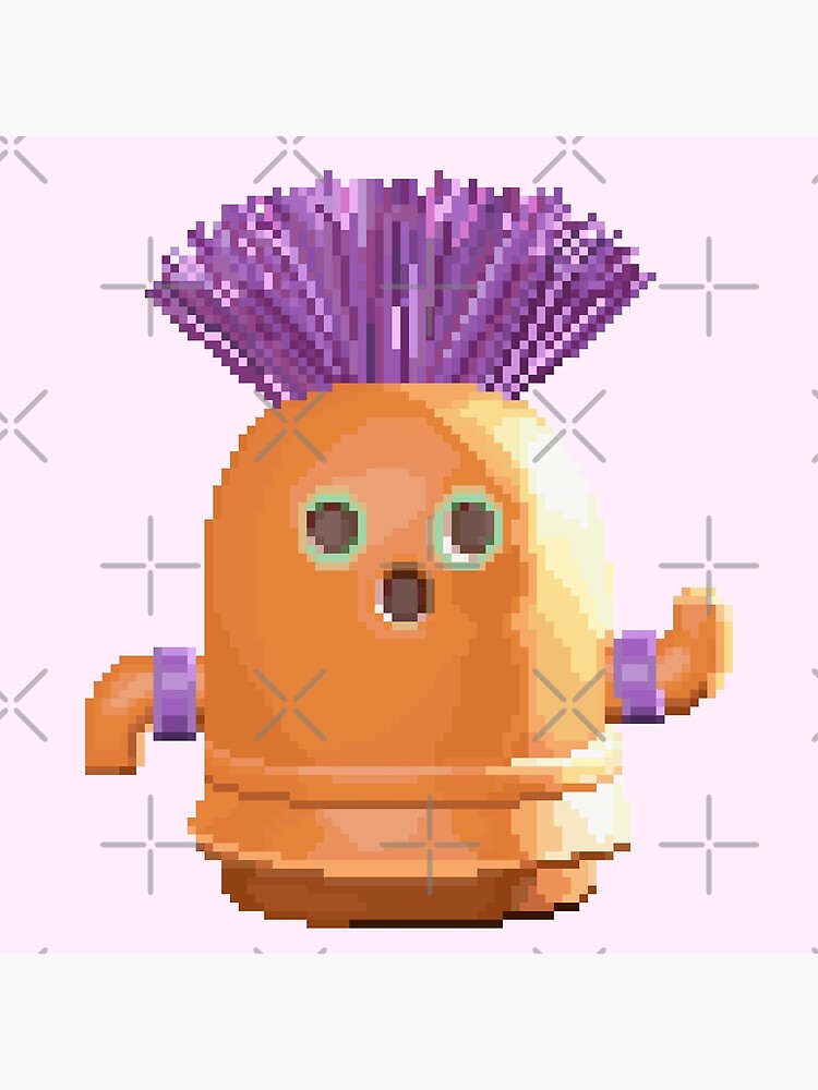 Póster «Flutteroid Gyroid Face Pixel art - naranja» de sezalilly ...