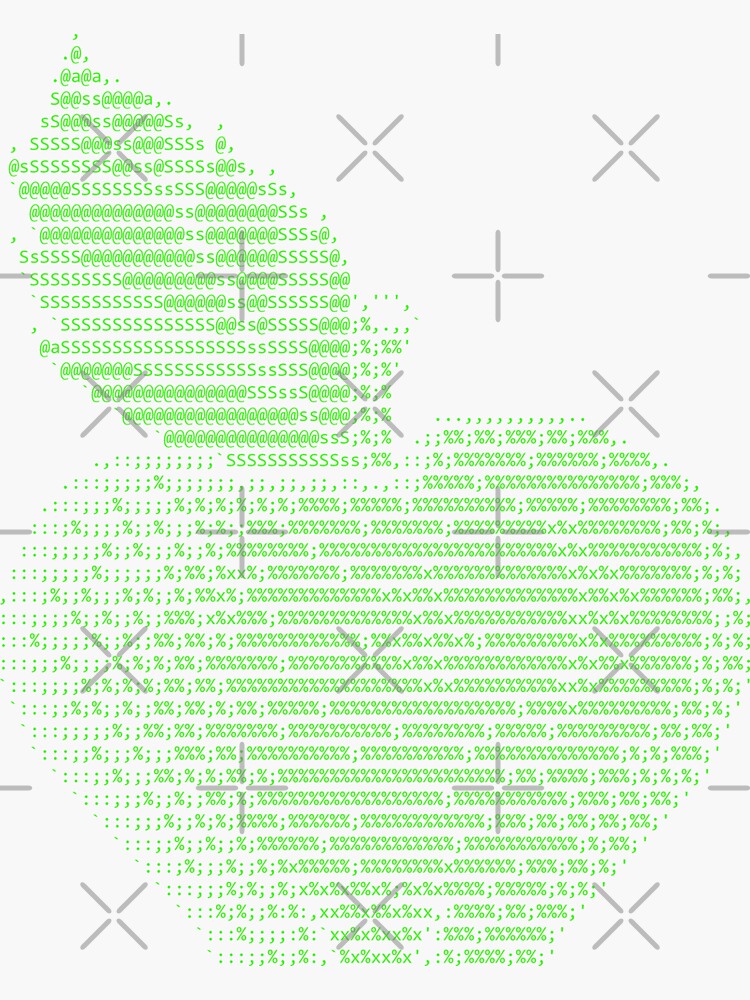 "Apple Ascii Art" Sticker for Sale by typo-n-quotes | Redbubble