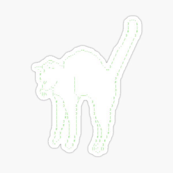 "Cat Ascii Art" Sticker for Sale by typo-n-quotes | Redbubble