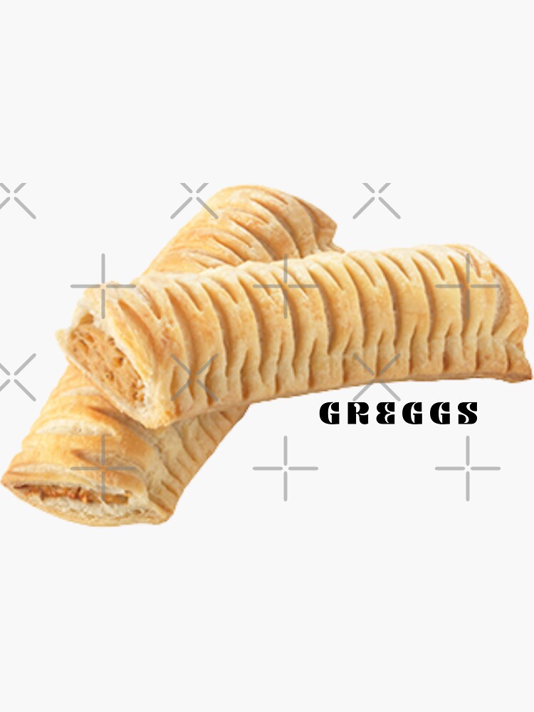 Greggs Logo With Sausage Roll Classic T Shirt Sticker For Sale By