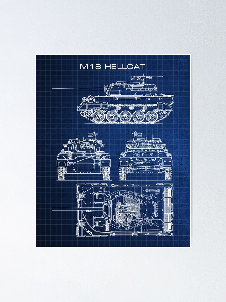 "US army M18 Hellcat Tank Destroyer " Poster by Edpod | Redbubble