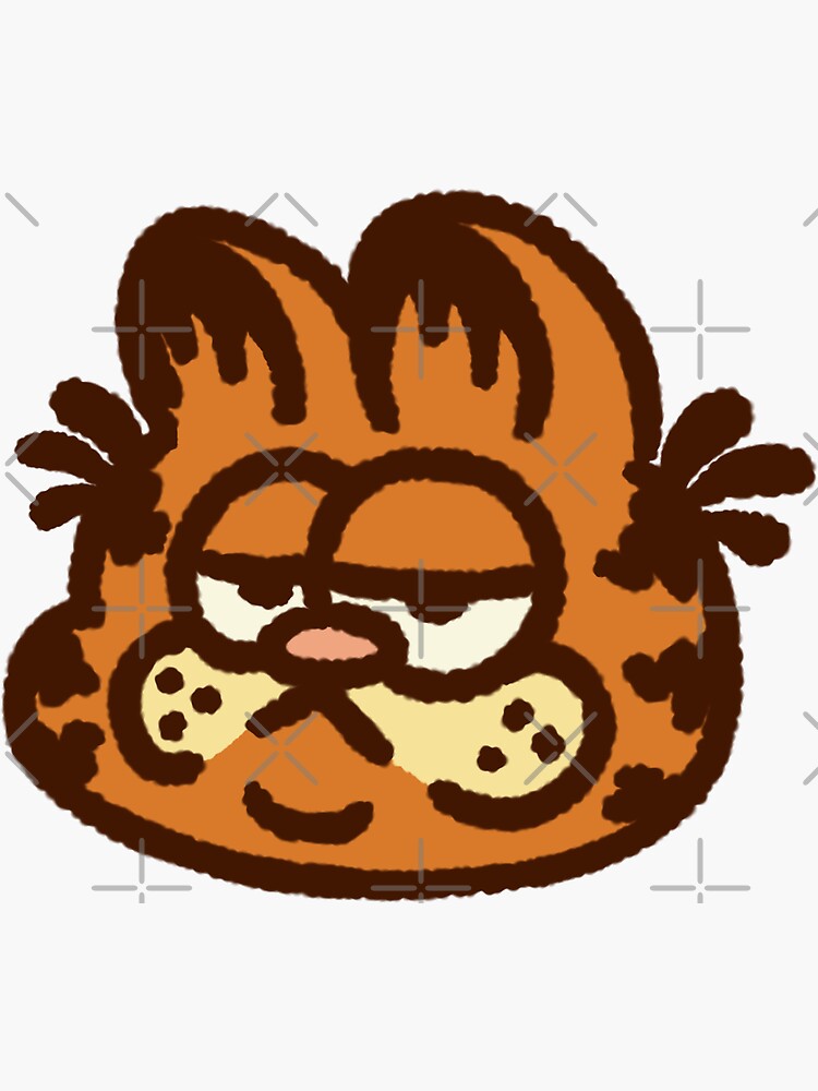 "garfield head" Sticker for Sale by hyvigh | Redbubble