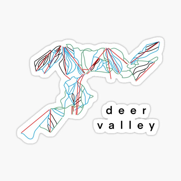 "Deer Valley Ski Map" Sticker for Sale by PowderandSki | Redbubble
