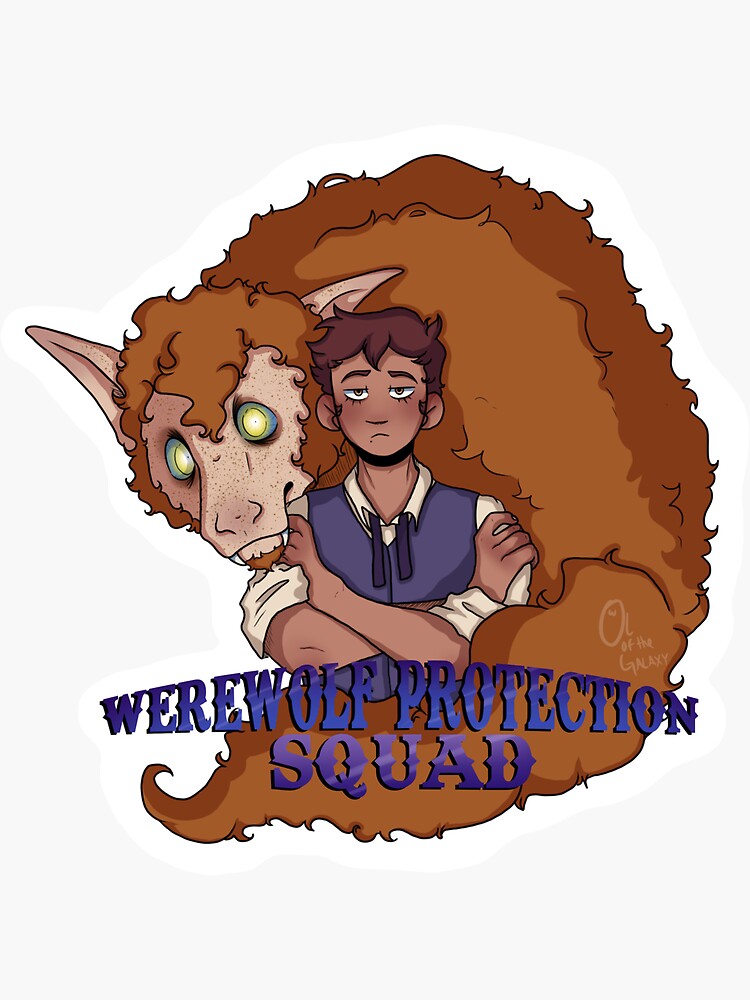 "Werewolf Protection Squad" Sticker by SunNFern | Redbubble