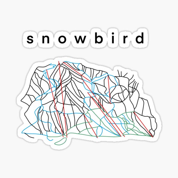 "Snowbird Ski Map" Sticker for Sale by PowderandSki | Redbubble