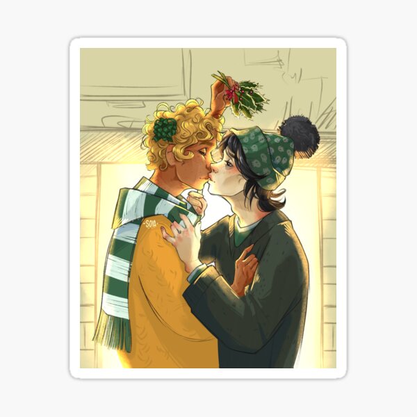 "Solangelo Christmas!" Sticker for Sale by soia-shop | Redbubble