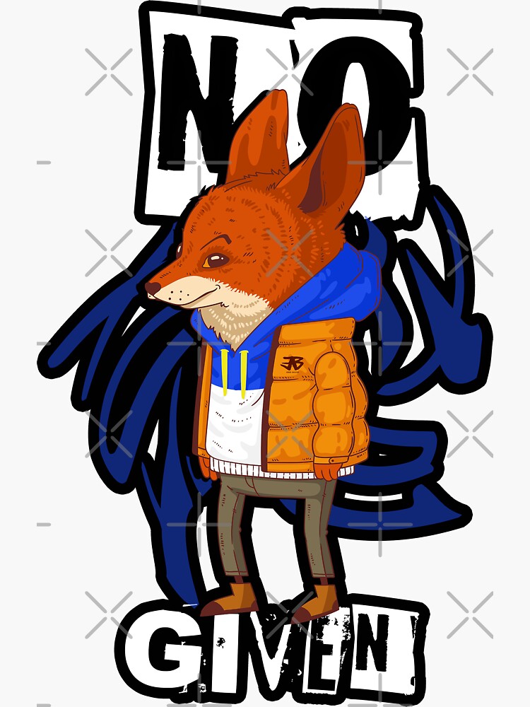 "No Fox Given - Fox Lover Quote" Sticker by Ikaroots | Redbubble