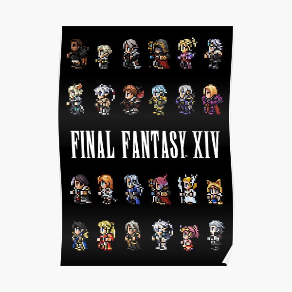 "Final Fantasy XIV 14 - Sprites PIXEL SPRITE" Poster for Sale by ZeWiss ...