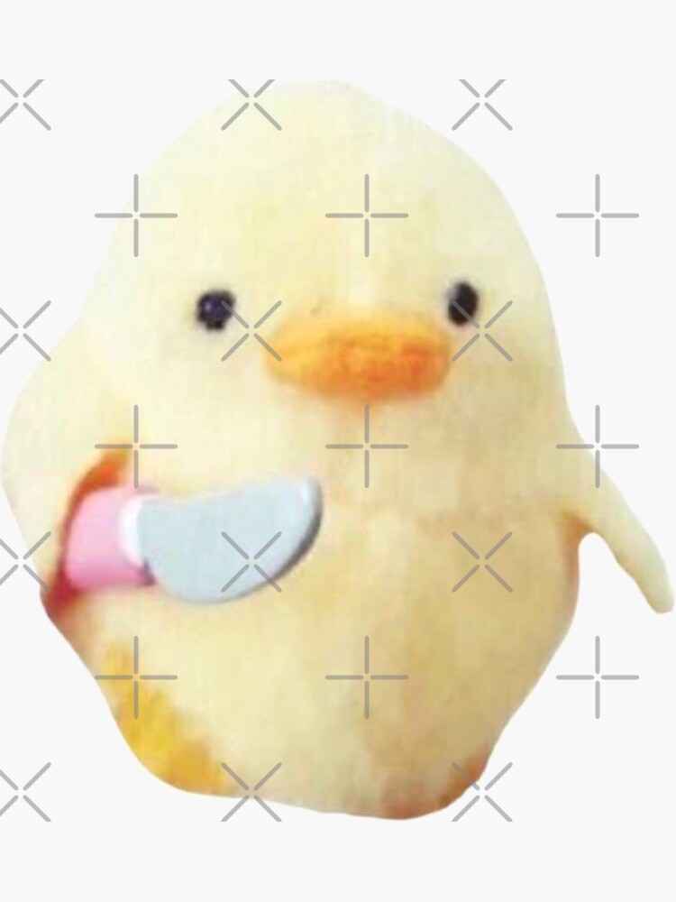 "duck with knife" Sticker by wooskiii | Redbubble