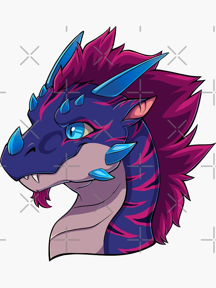 "Dragon Headshot" Sticker for Sale by MillyD13 | Redbubble
